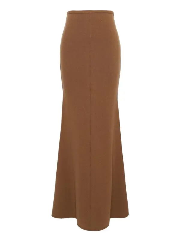Max Mara Wool And Cashmere Yarn Skirt - Camel