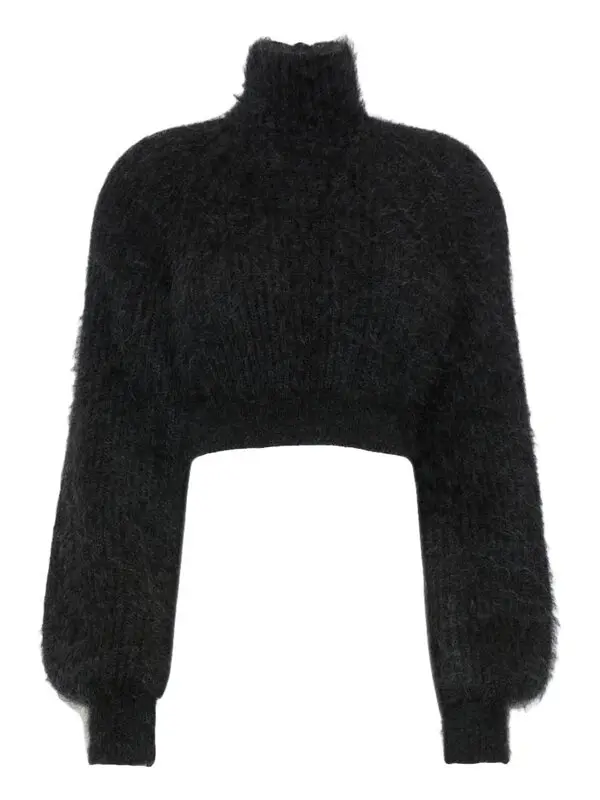 Max Mara Mélange Mohair Yarn Jumper - Dark Grey