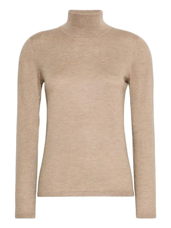 Max Mara Cashmere Yarn Polo-neck Sweater - Sand