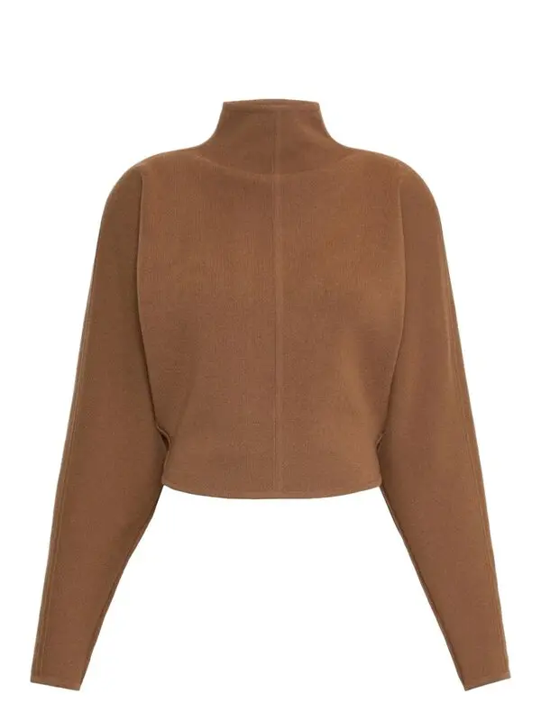 Max Mara Wool And Cashmere Cropped Jumper - Camel