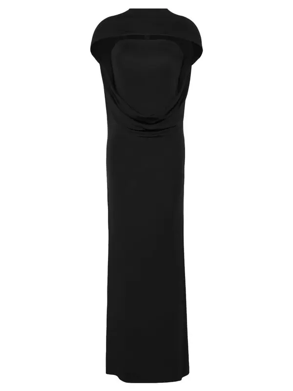 Max Mara Stretch Viscose Organzine Two-piece Dress - Black