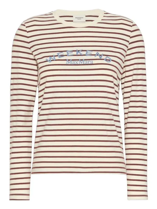 Max Mara Long-sleeved Jersey T-shirt - Bordeaux