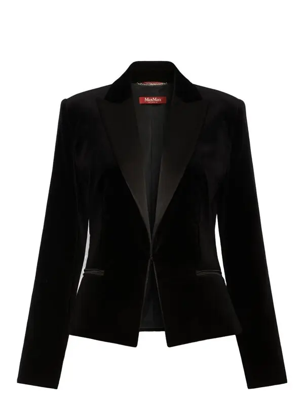 Max Mara Velvet Tuxedo Jacket - Black
