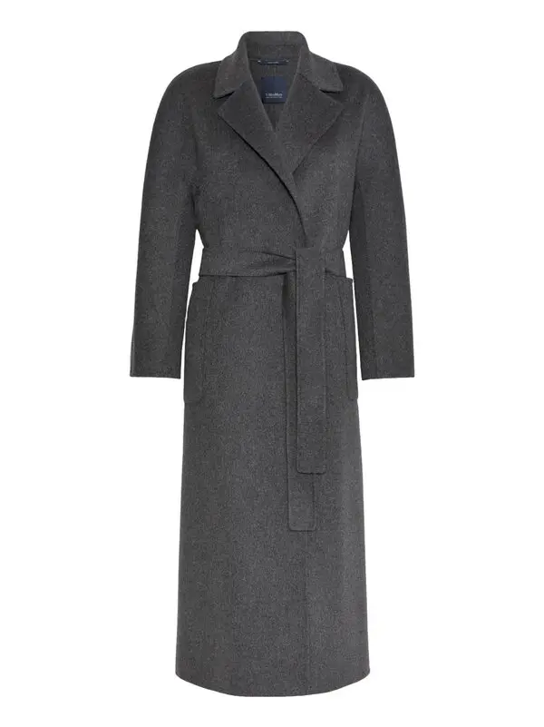 Max Mara Long Double Wool Coat - Dark Grey