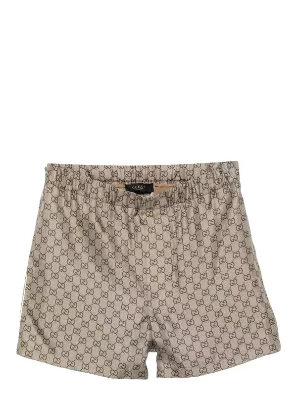 Gucci Printed Silk Twill Shorts - Neutrals