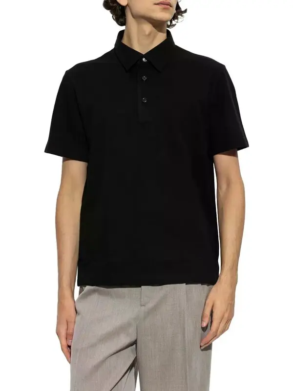 Brioni Essential Embroidered-logo Polo Shirt - Black