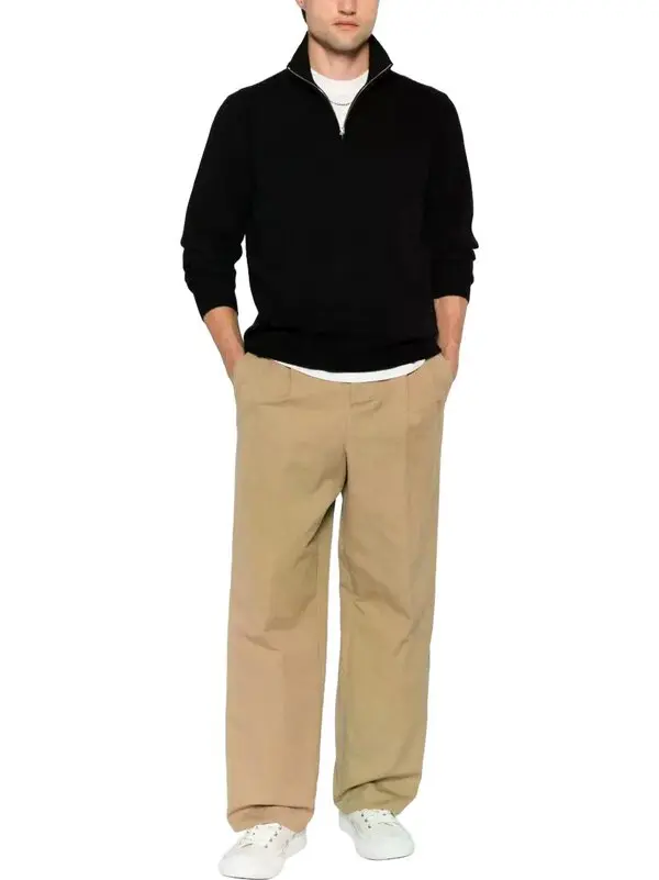 Guest In Residence Quarter-zip Sweater - Black