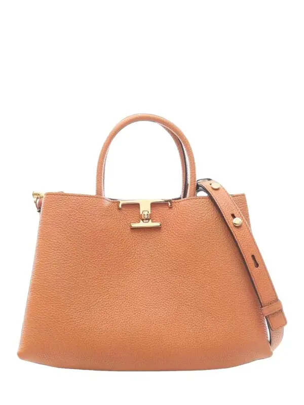 TOD'S 2010s T-timeless Leather Tote Bag - Brown