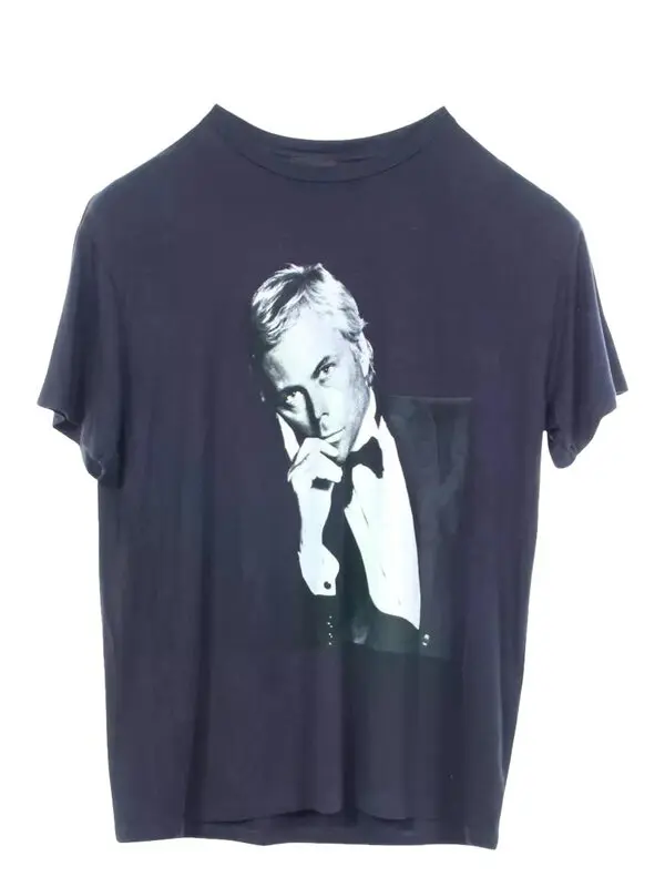 Giorgio Armani 2010s Photographic-print T-shirt - Blue