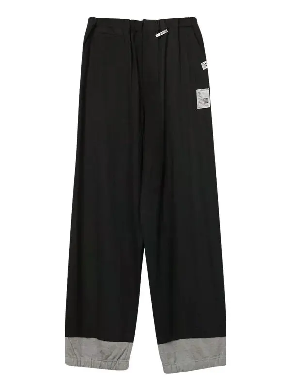 Mihara Yasuhiro Layered-hem Trousers - Black