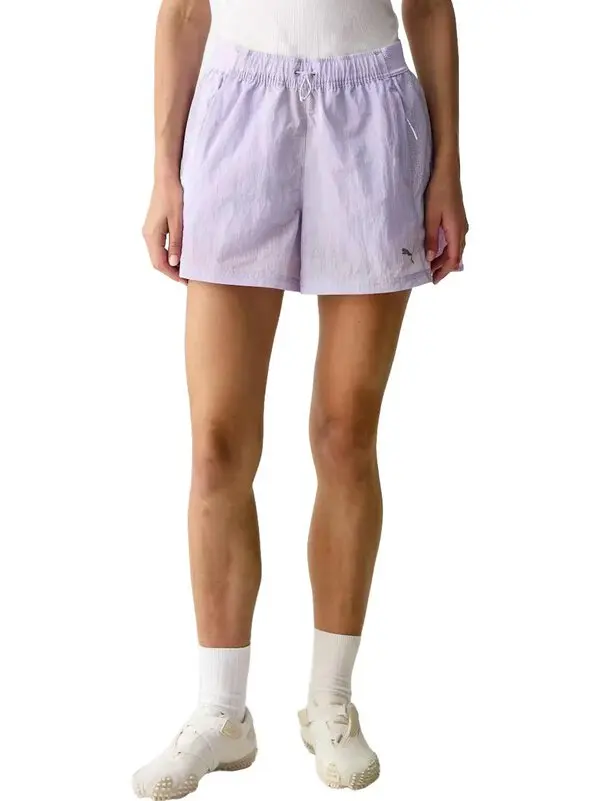 PUMA Run Culture Collective T7 Logo-print Ripstop Shorts - Purple