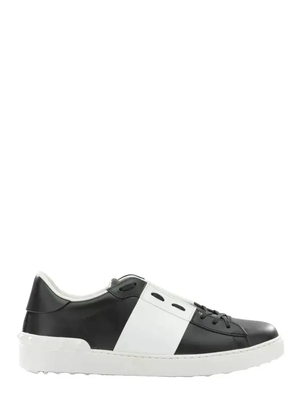 Valentino Garavani Open Rockstud Leather Sneakers - Black
