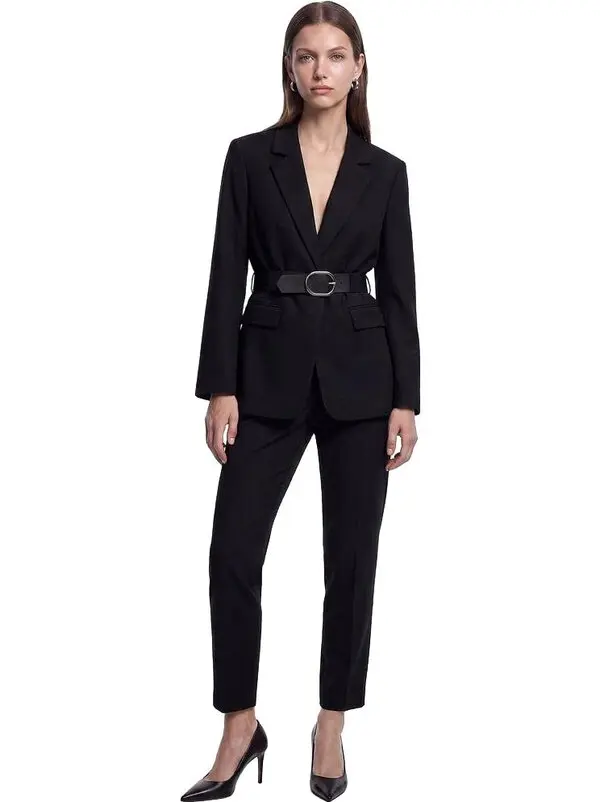 Koton Slim Fit Tailored Trousers With Pockets - Black