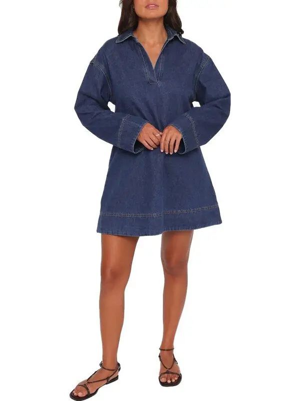 PETAL & PUP Genesis Denim Minidress - Indigo