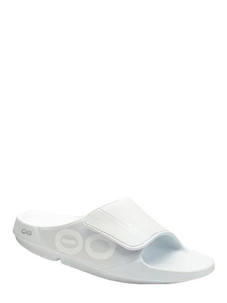 OOFOS Ooahh Sport Flex Slide Sandal - White