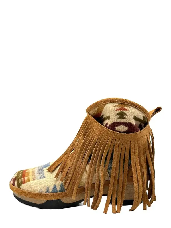 KUNSTEN Holly Bootie - Brown Multi Fringe