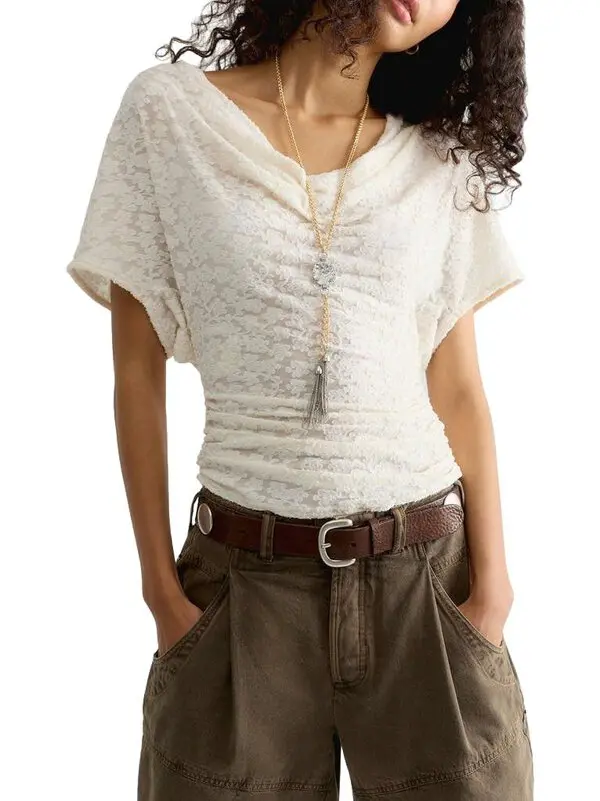 Free People Aura Floral Print Top - Sugar Swizzle