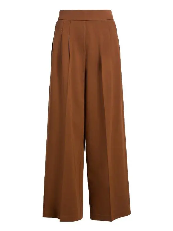Spanx Pleated Ponte Wide Leg Pants - Brandy