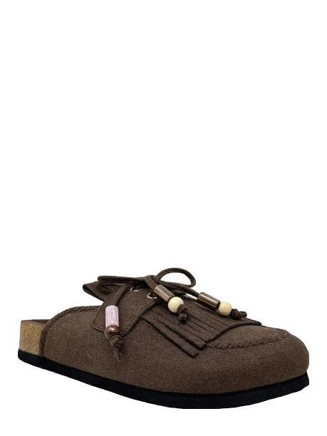 SHU SHOP Tilly Faux Suede Clog - Brown Suede