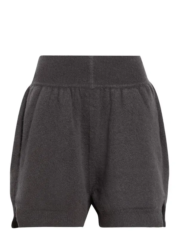Rick Owens Cashmere Blend Knit Shorts - Dark Dust