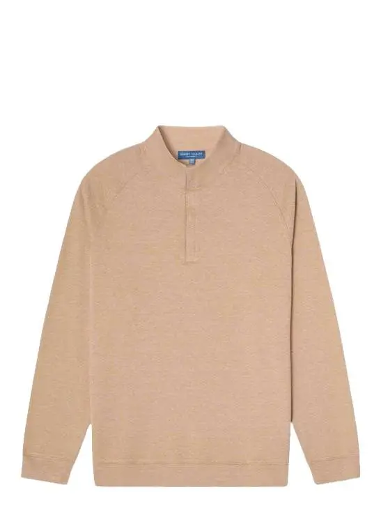 Robert Talbott Wesley Cashmere Blend Quarter Zip - Camel