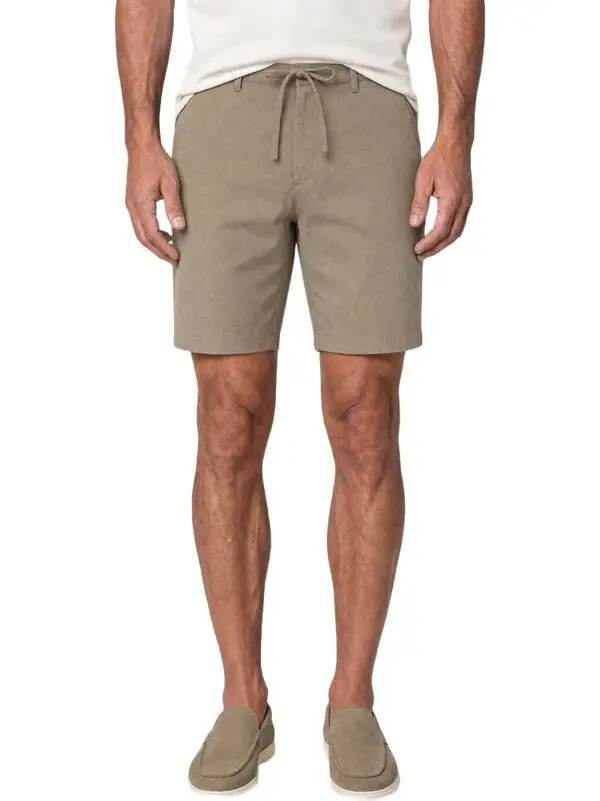 Robert Talbott Stewart Stretch Linen Blend Convertible Drawstring Short - Stone
