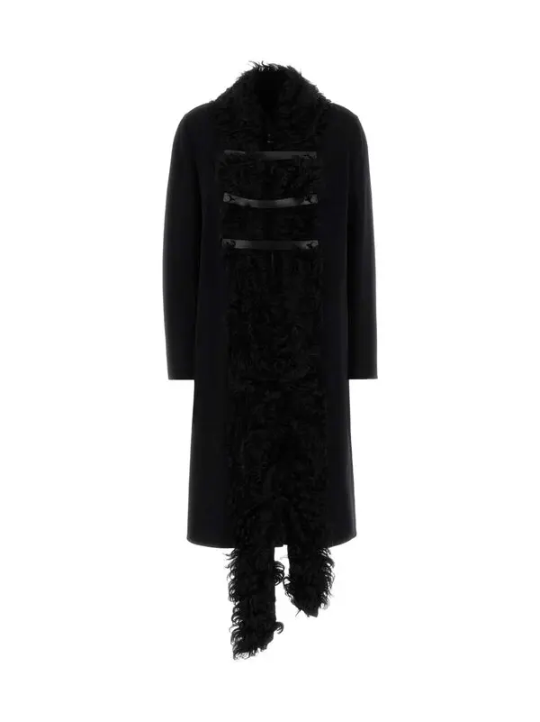 Fendi Wool Blend Coat - Black