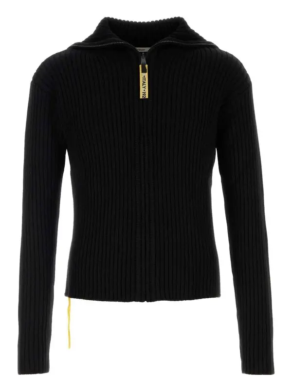 Fendi Wool Blend Cardigan - Black