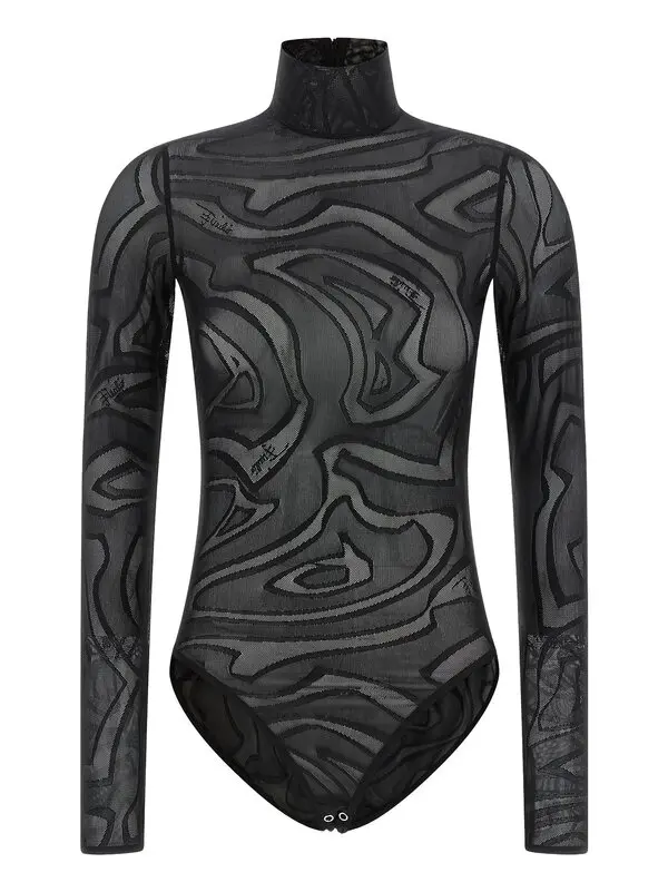 Emilio Pucci Jacquard Tulle Body - Black