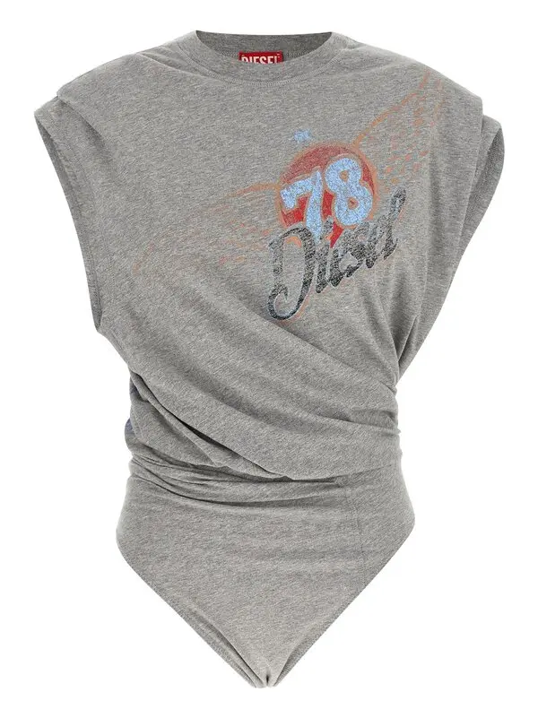 DIESEL® T-noby' Bodysuit - Gray
