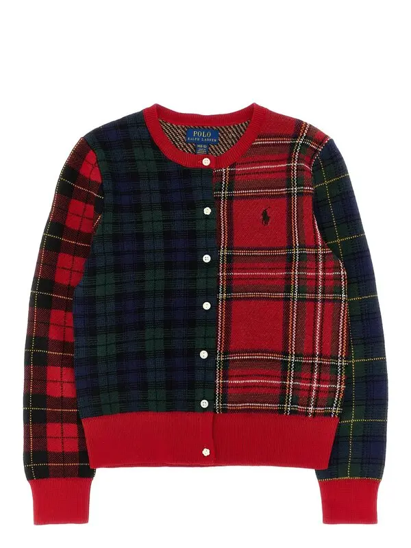 Polo Ralph Lauren Scottish Cardigan And Top Set - Red