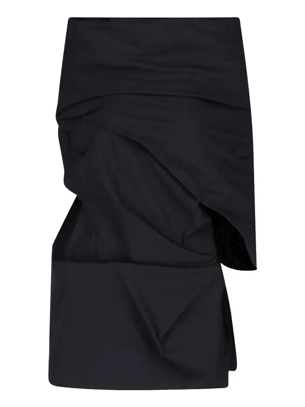 ENTIRE STUDIOS Asymmetric Top "marina - Black