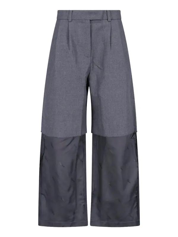 Vaquera Wide-leg Trousers "chopped - Gray