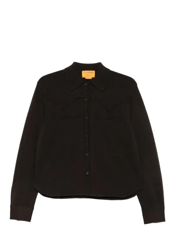 Guest In Residence Cropped Wester Shirt - Brown