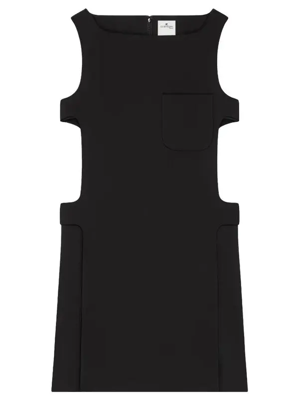 COURREGES Cut-out Crepe Dress - Black