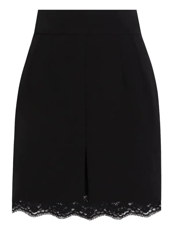 Dolce & Gabbana Lace Detail Mini Skirt - Black