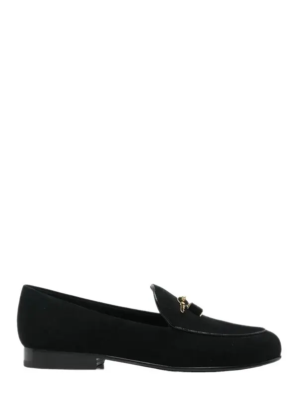 Tory Burch Lock Smoking Slipper - Black