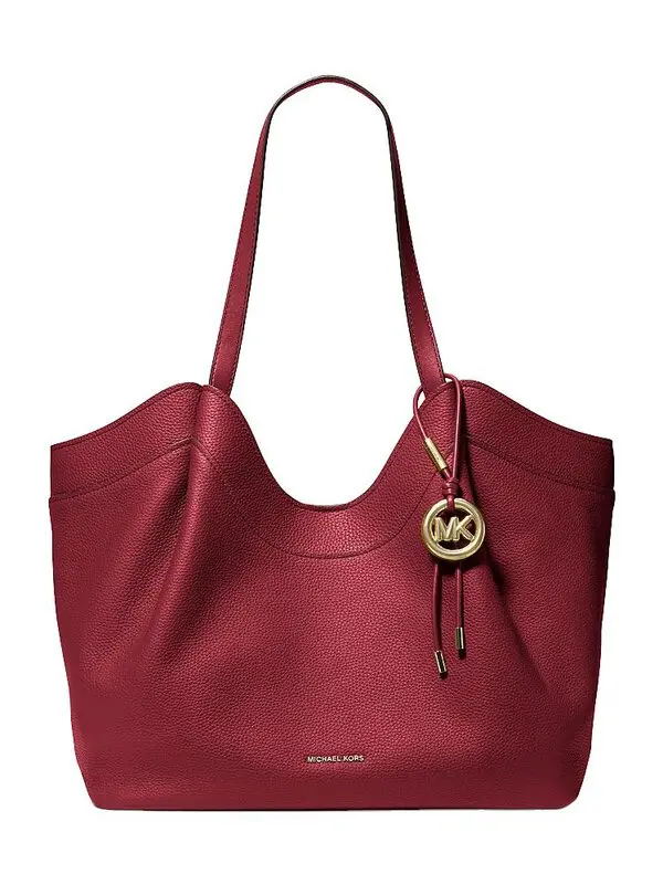 Michael Kors Nolita Large East/west Leather Tote - Deep Red
