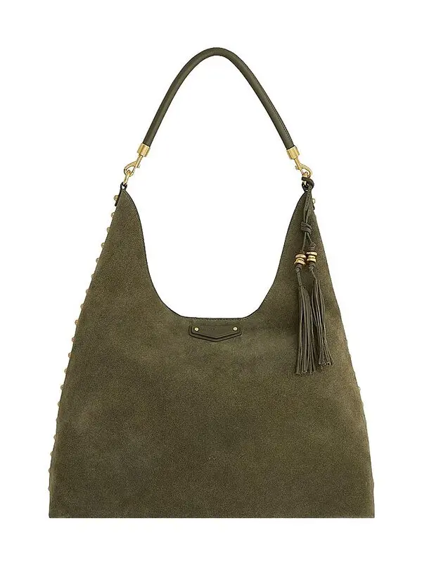 Rebecca Minkoff Nolita Large Suede Hobo Bag - Olive