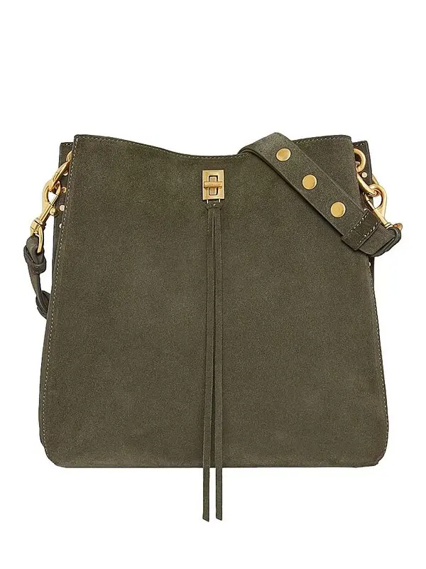 Rebecca Minkoff Darren Large Suede Shoulder Bag - Olive