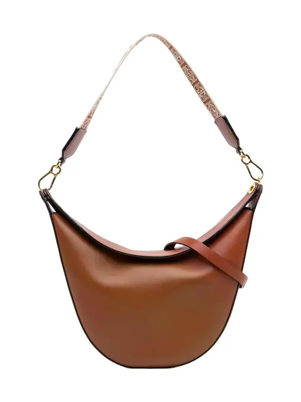 Loewe 2022 Small Leather Luna Hobo Satchel - Brown