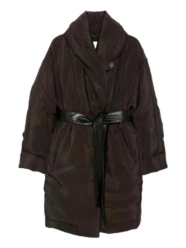 Magda Butrym Belted Padded Coat - Brown