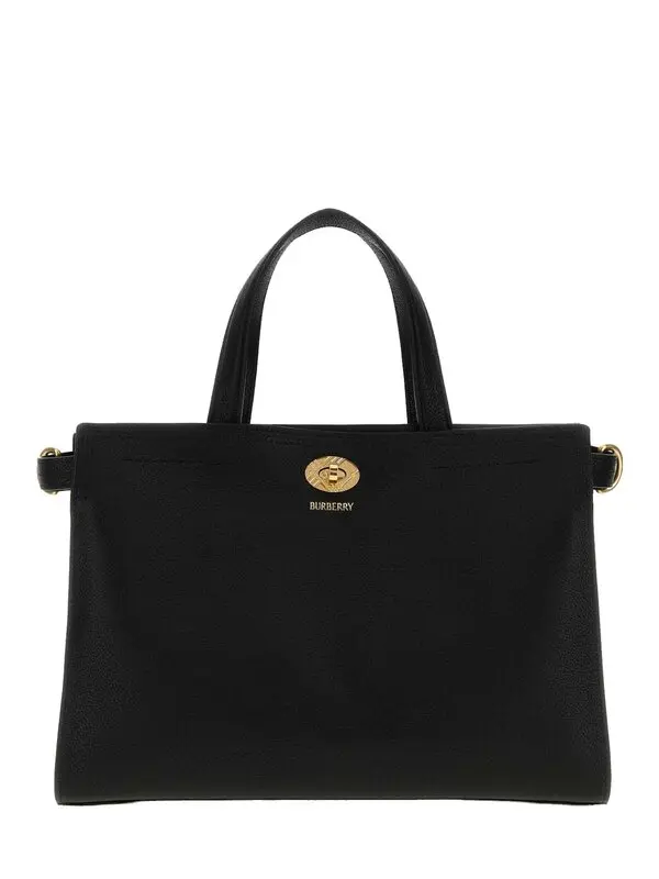 Burberry Leather Small Cotswolds Handbag - Black
