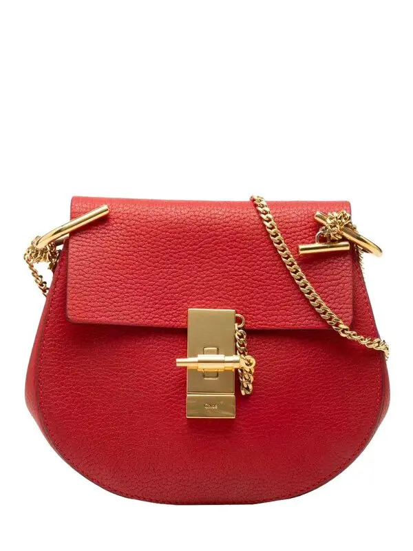 Chloé 2016 Mini Leather Drew Crossbody Bag - Red