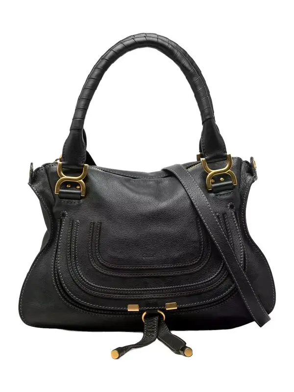 Chloé 2012 Medium Leather Marcie Satchel - Black