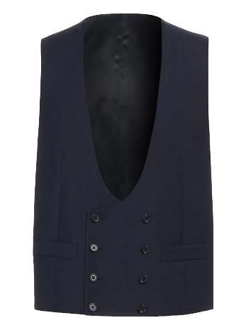 CC COLLECTION CORNELIANI Tailored Vest Size Virgin Wool - Blue