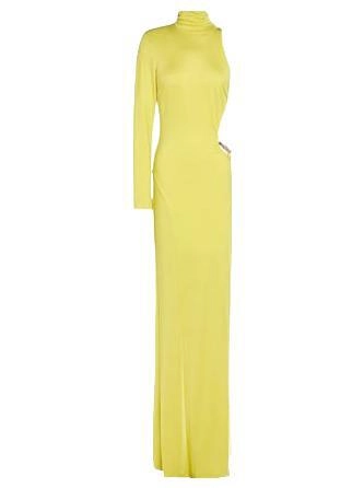 Elisabetta Franchi Red Carpet Maxi Dress Lime Size Viscose, Elastane - Green