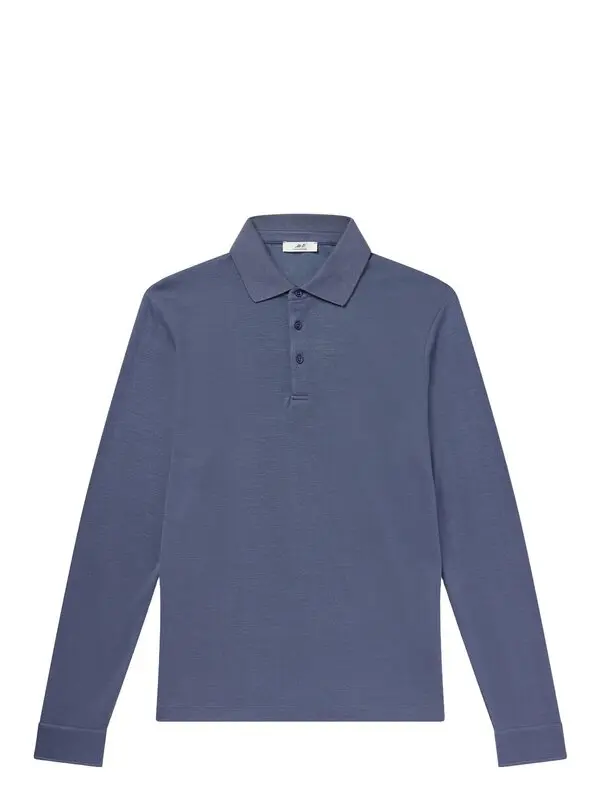 Mr P. Woven Polo Shirt - Blue