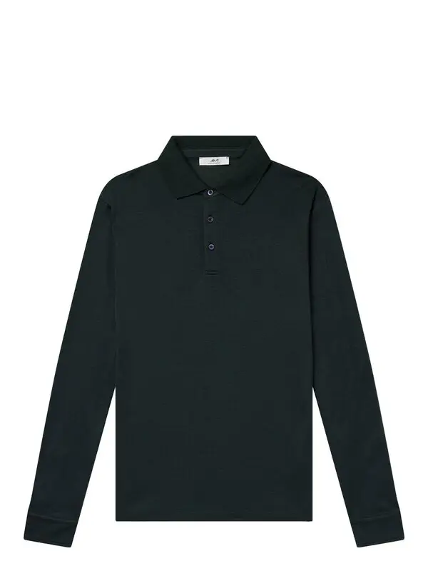 Mr P. Woven Polo Shirt - Green