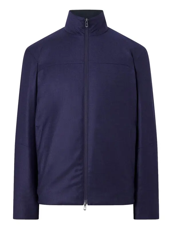 Sease Padded Wool And Silk-blend Jacket - Blue
